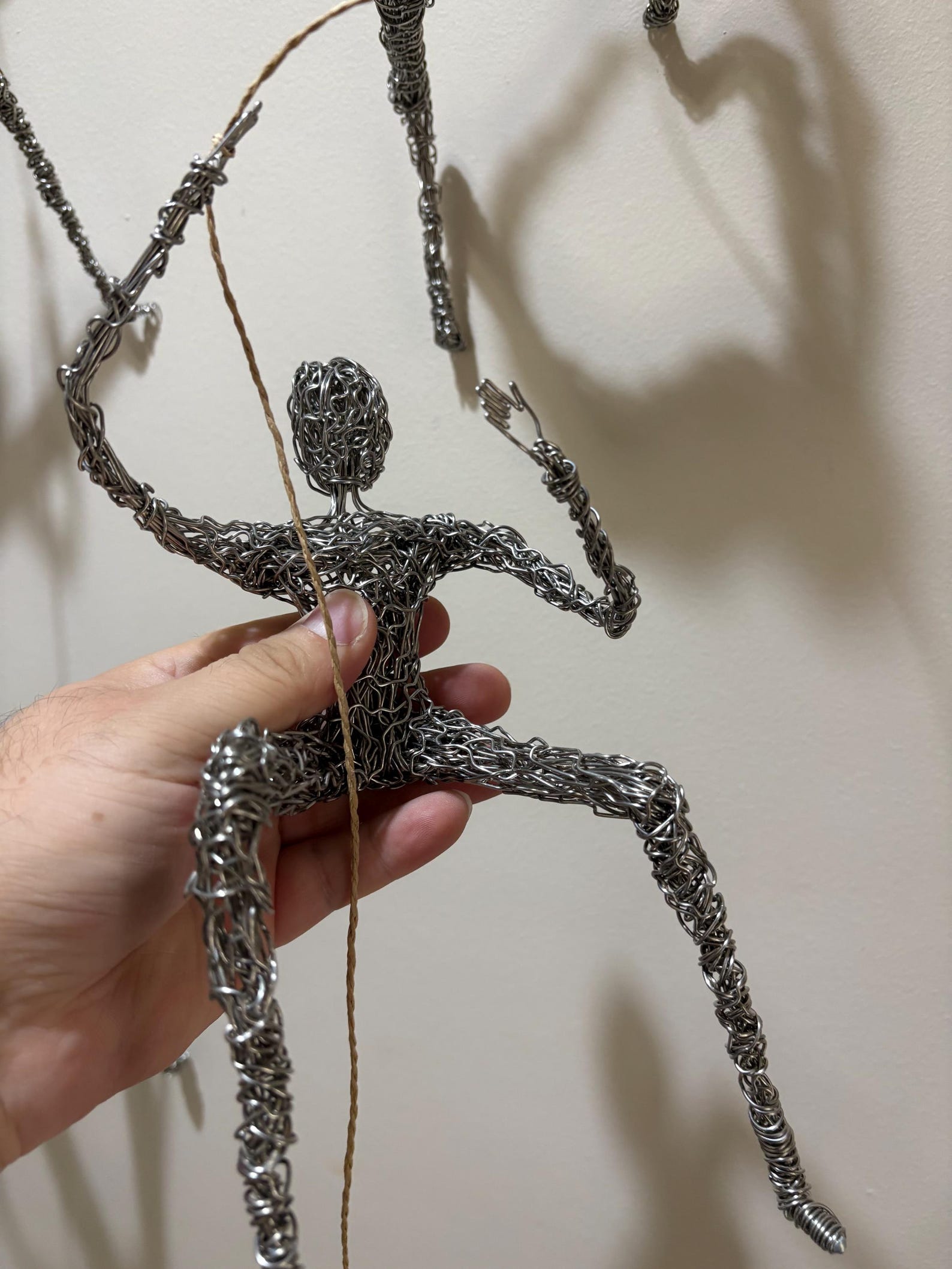 Climbing Man Wire Wall Sculpture, Metal Art Decor, Set of 4 - Etsy