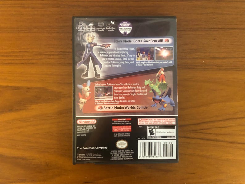 Pokémon Colosseum | Reproduction Case | NTSC | Nintendo Gamecube - Etsy