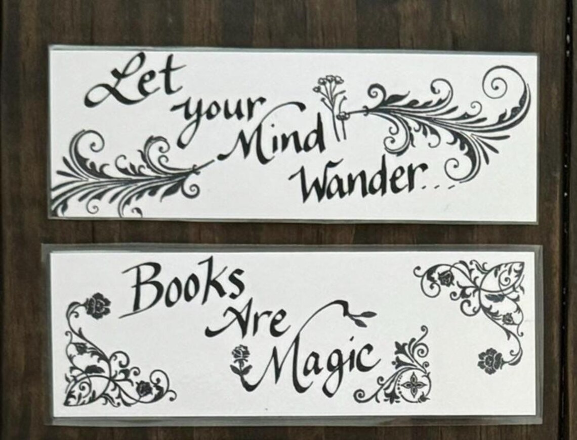Custom Calligraphy Bookmark – Personalized Quote, Wax Seal Gift - Etsy