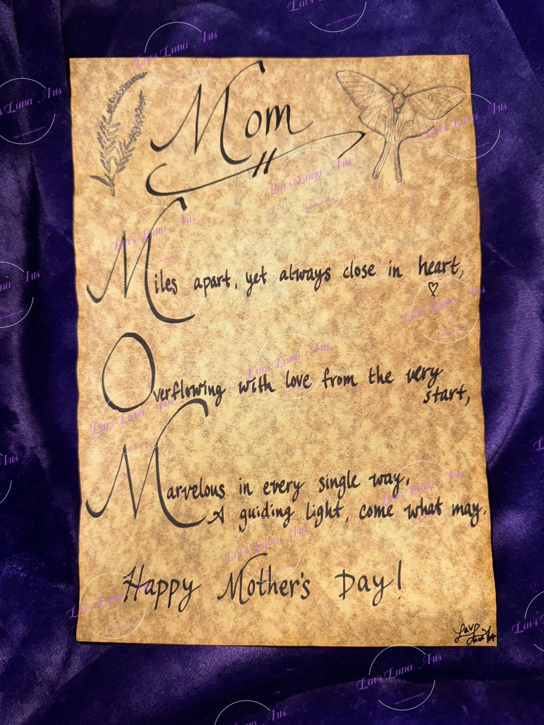 Personalized Mothers Day Acrostic Poem Scroll - Etsy
