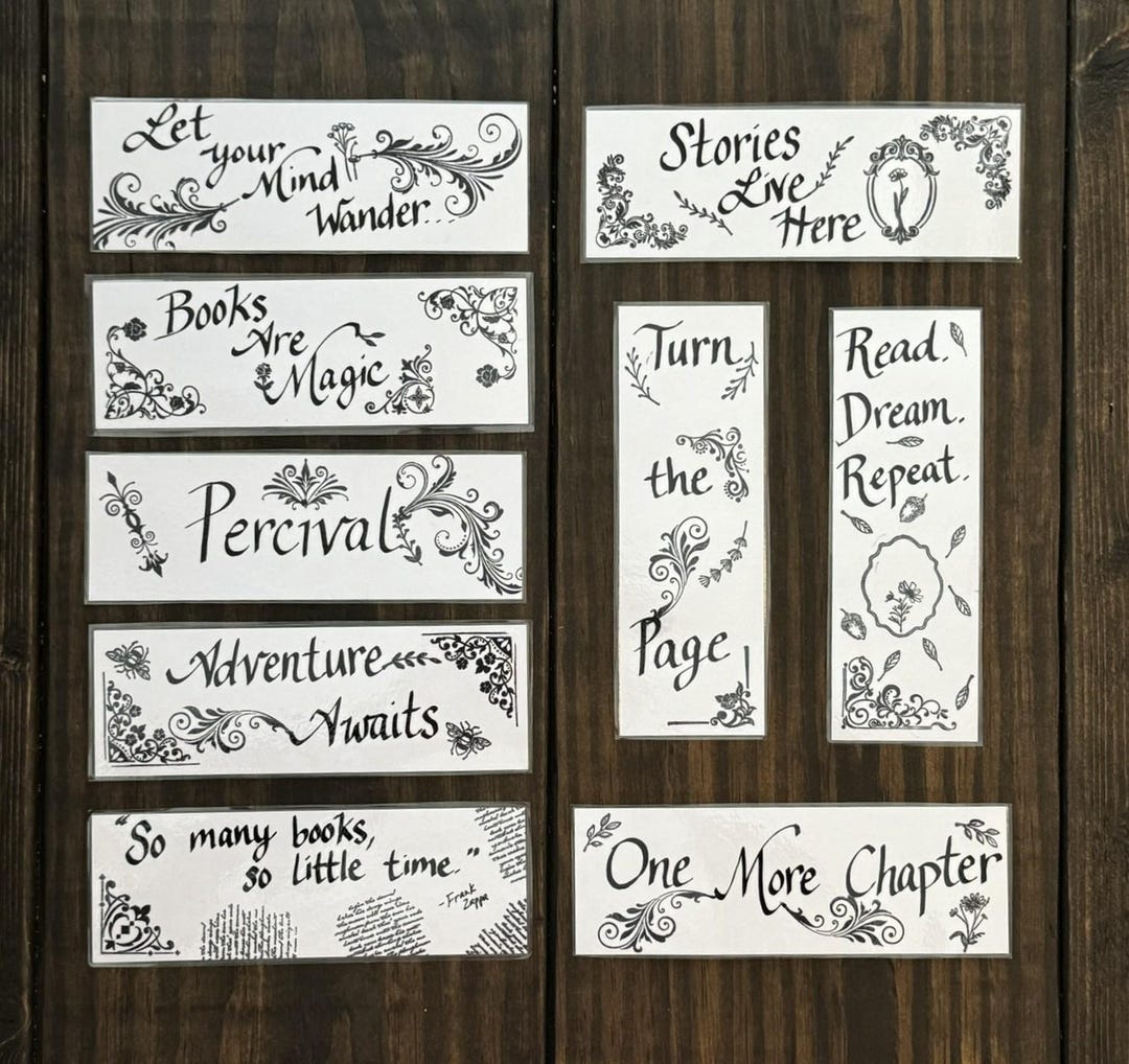 Custom Calligraphy Bookmark: Personalized Quote, Wax Seal Gift - Etsy