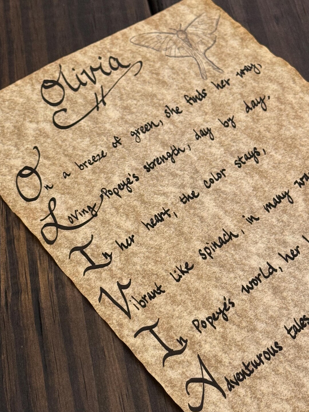 Personalized Name Acrostic Poem Scroll Custom Calligraphy Gift on ...