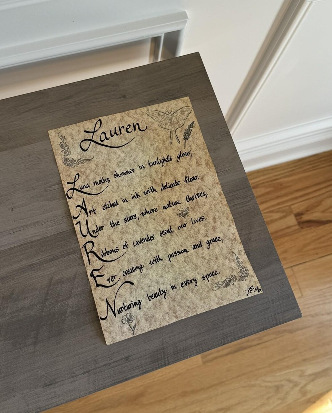 Custom Calligraphy Scroll Handwritten Personalized Letter With Wax Seal ...