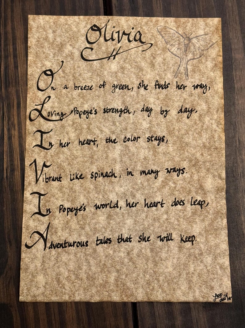 Personalized Name Acrostic Poem Scroll Custom Calligraphy Gift on ...