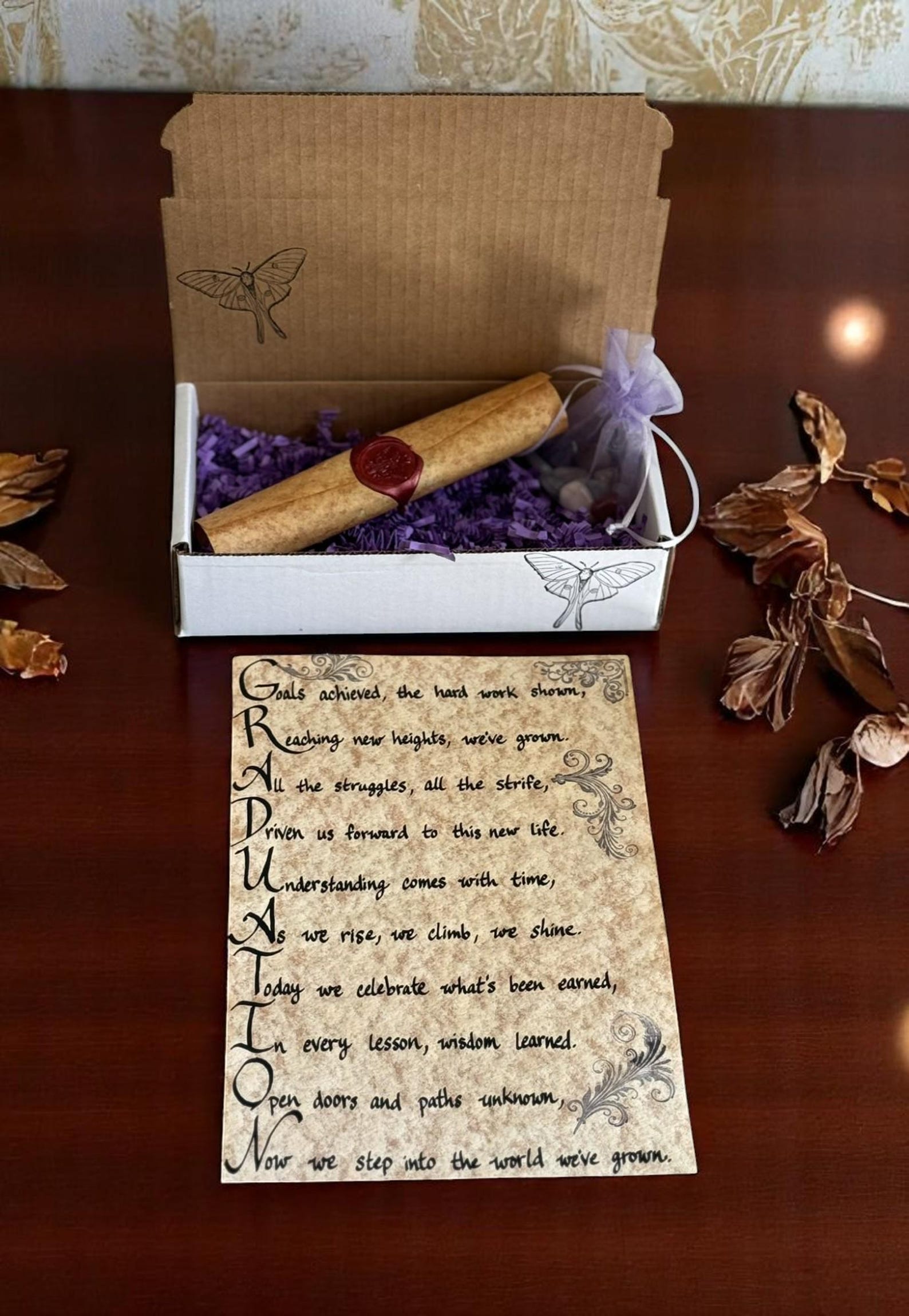 Personalized Graduation Acrostic Calligraphy Scroll | Custom Gift for ...