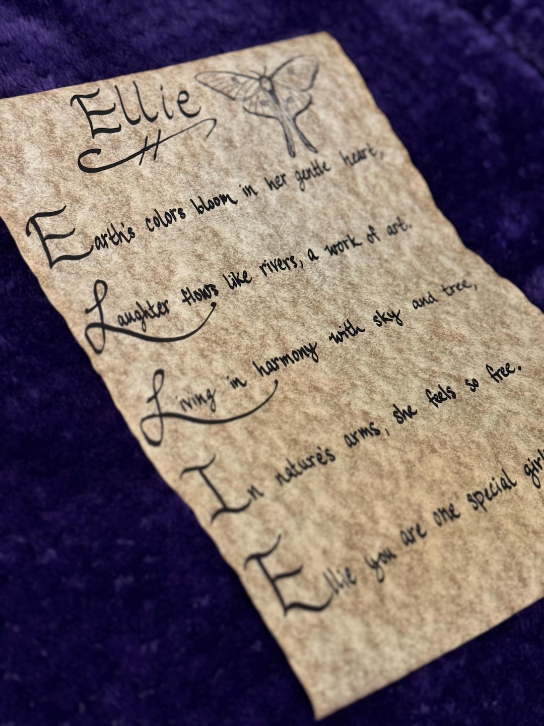 Personalized Name Acrostic Poem Scroll - Etsy