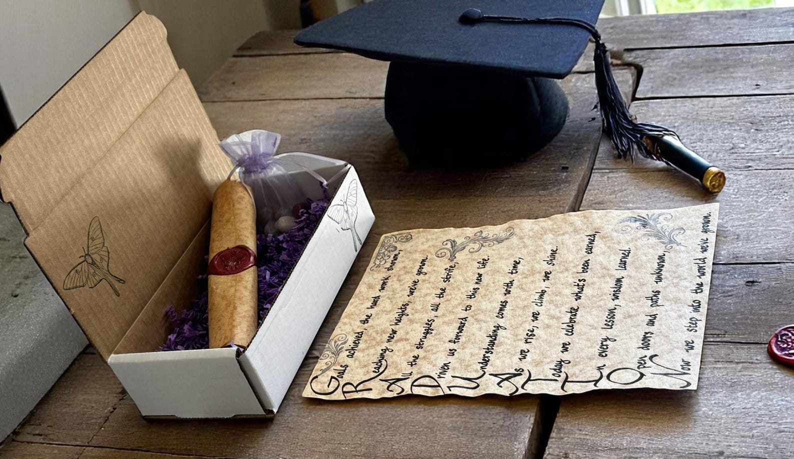 Personalized Graduation Acrostic Calligraphy Scroll | Custom Gift for ...