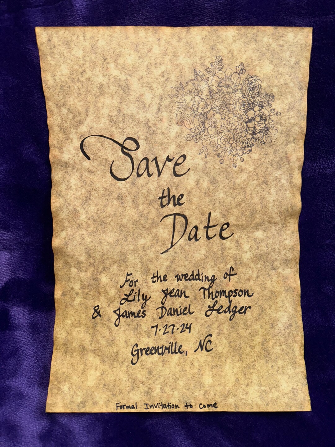 Personalized Save the Date Scrolls - Etsy
