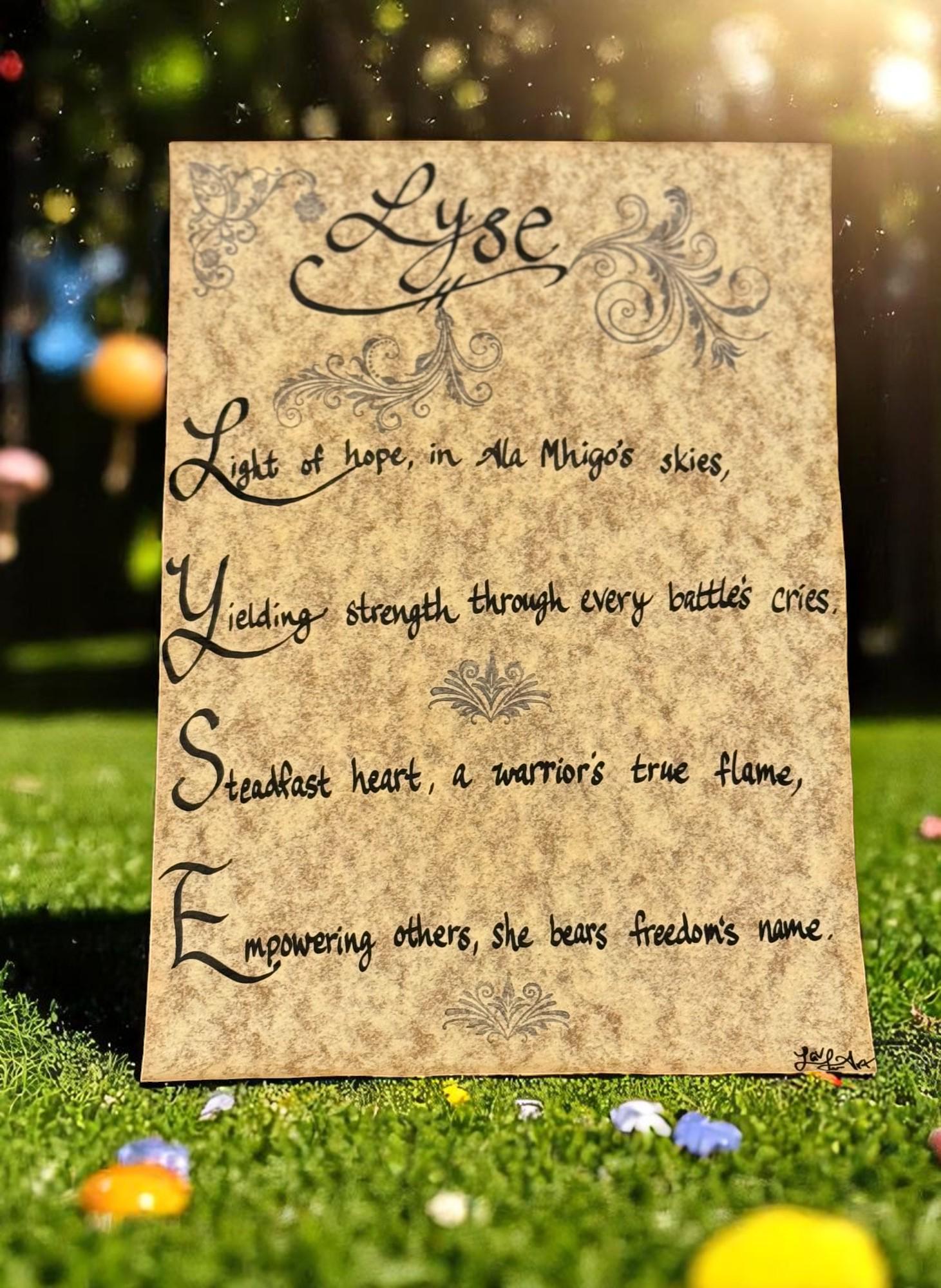 FFXIV Calligraphy Scroll - Personalized Final Fantasy XIV Inspired Gift ...