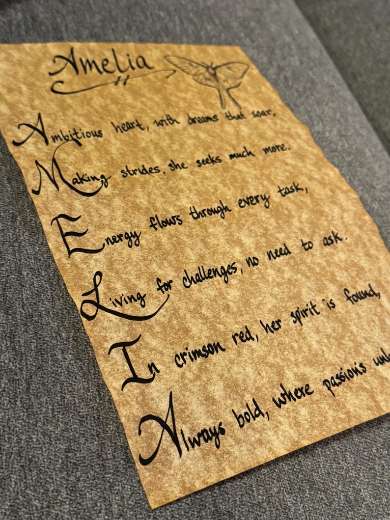 Personalized Name Acrostic Poem Scroll - Etsy