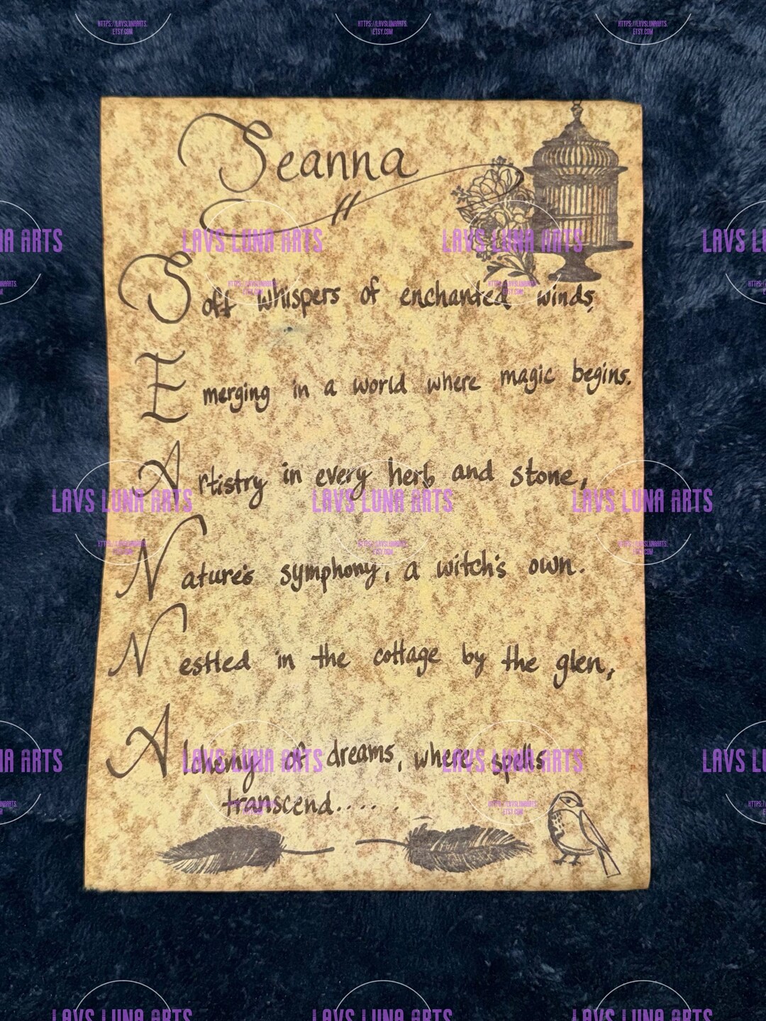 Personalized Name Acrostic Poem Scroll - Etsy