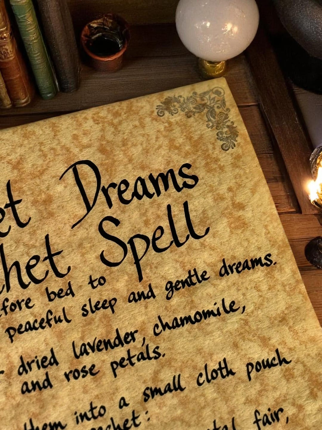 Mini Witch Spell Pages | Faux Grimoire Inserts | Parchment-style ...