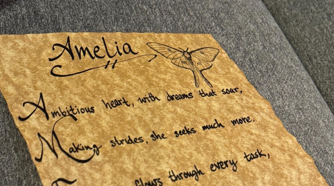 Personalized Name Acrostic Poem Scroll - Etsy