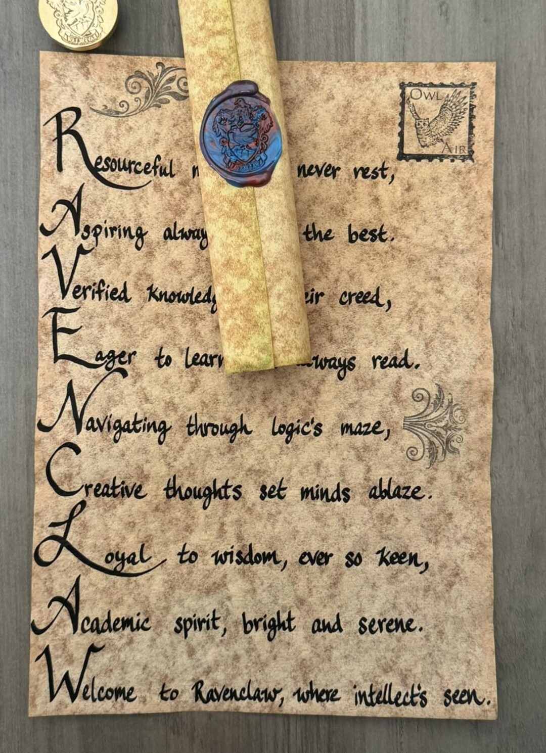 Custom Scroll Handwritten Letter: Calligraphy Gift - Harry Potter ...