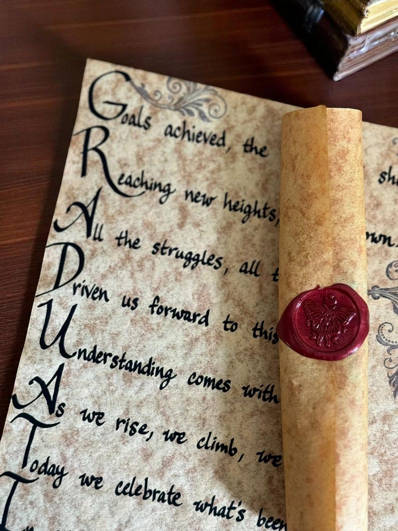 Personalized Graduation Acrostic Calligraphy Scroll | Custom Gift for ...