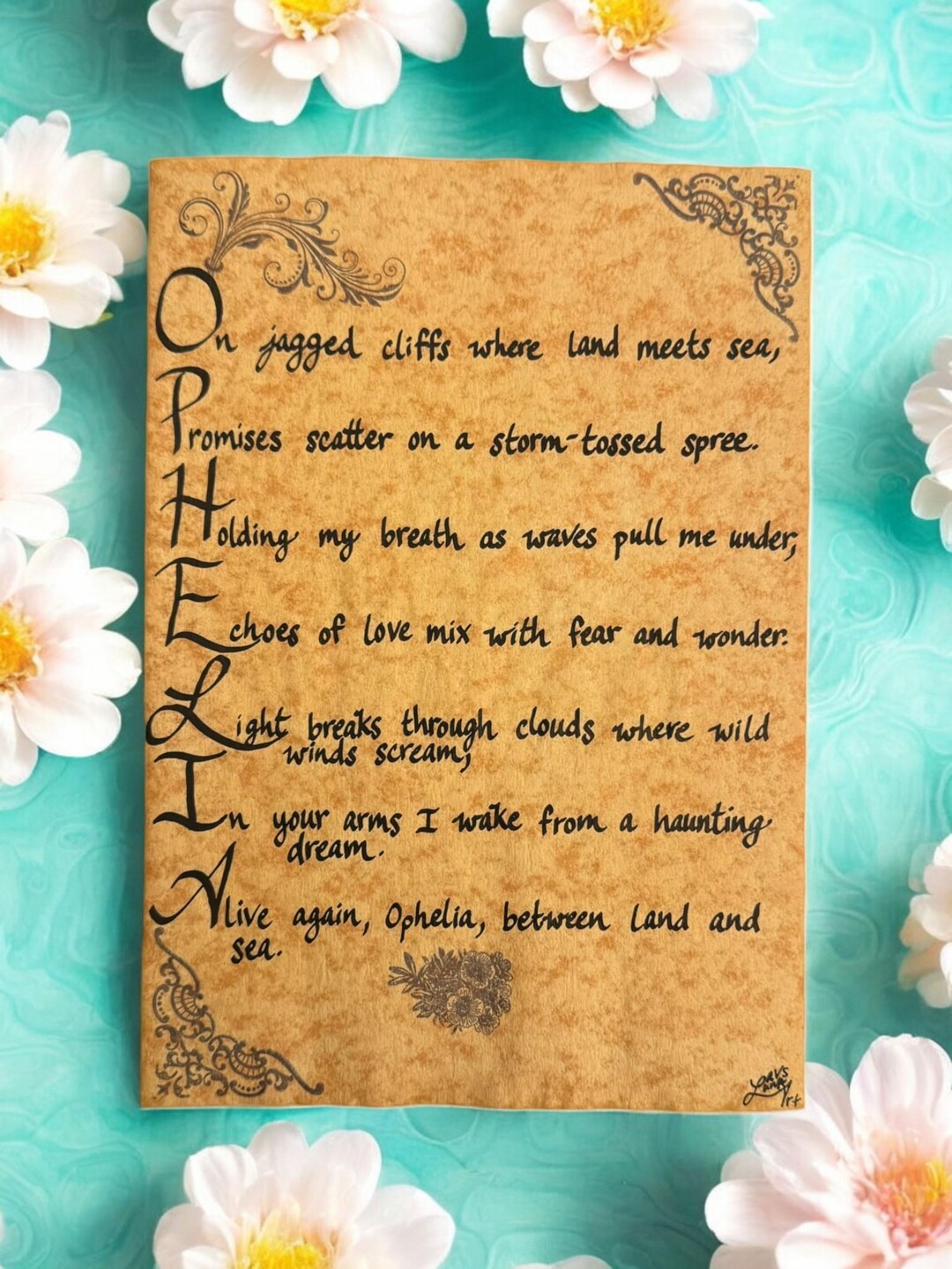 Hand-lettered Parchment Scrolls With Wax Seal - Traditional Calligraphy ...