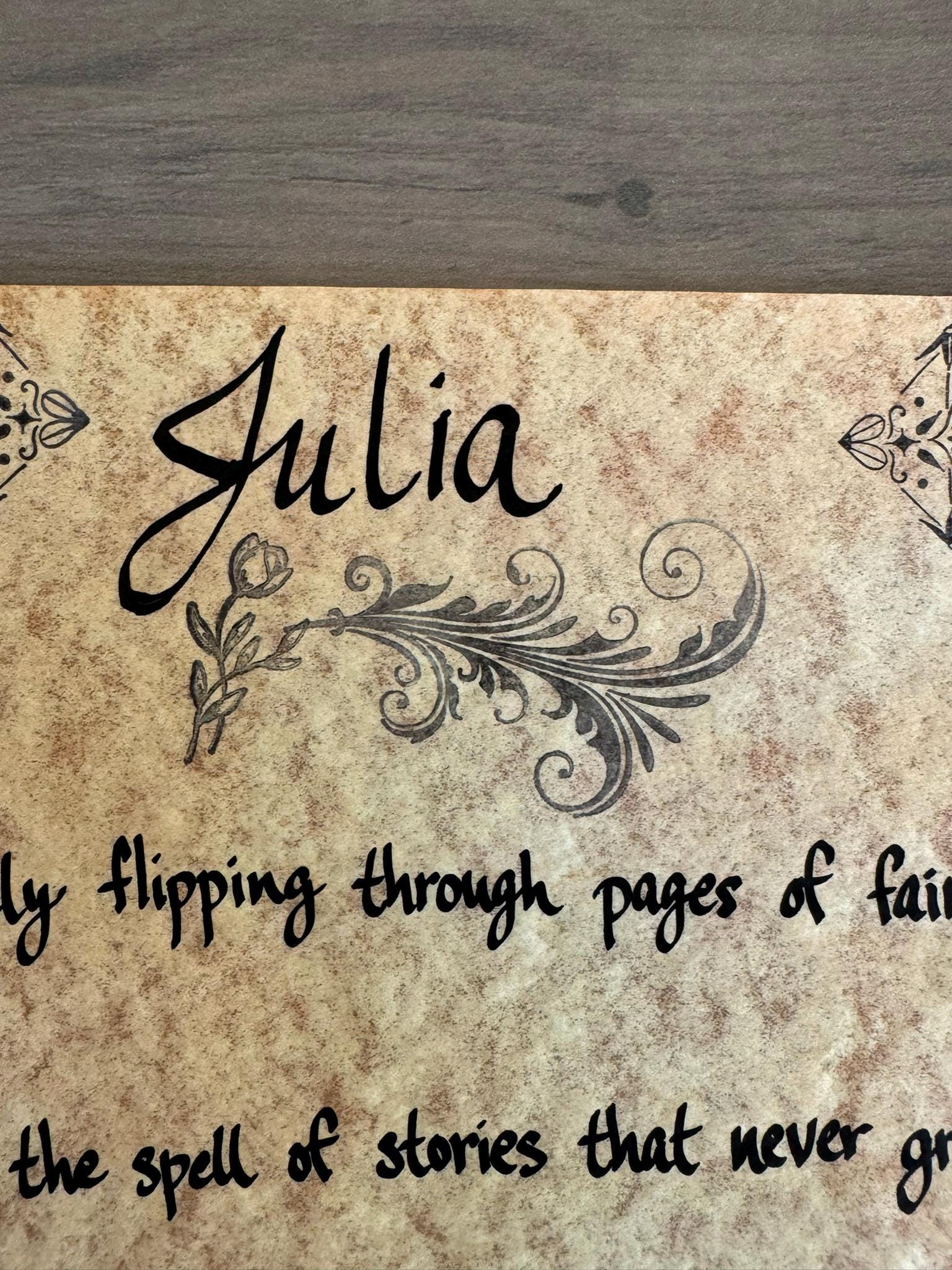 Personalized Name Acrostic Poem Scroll: Custom Calligraphy Art on ...