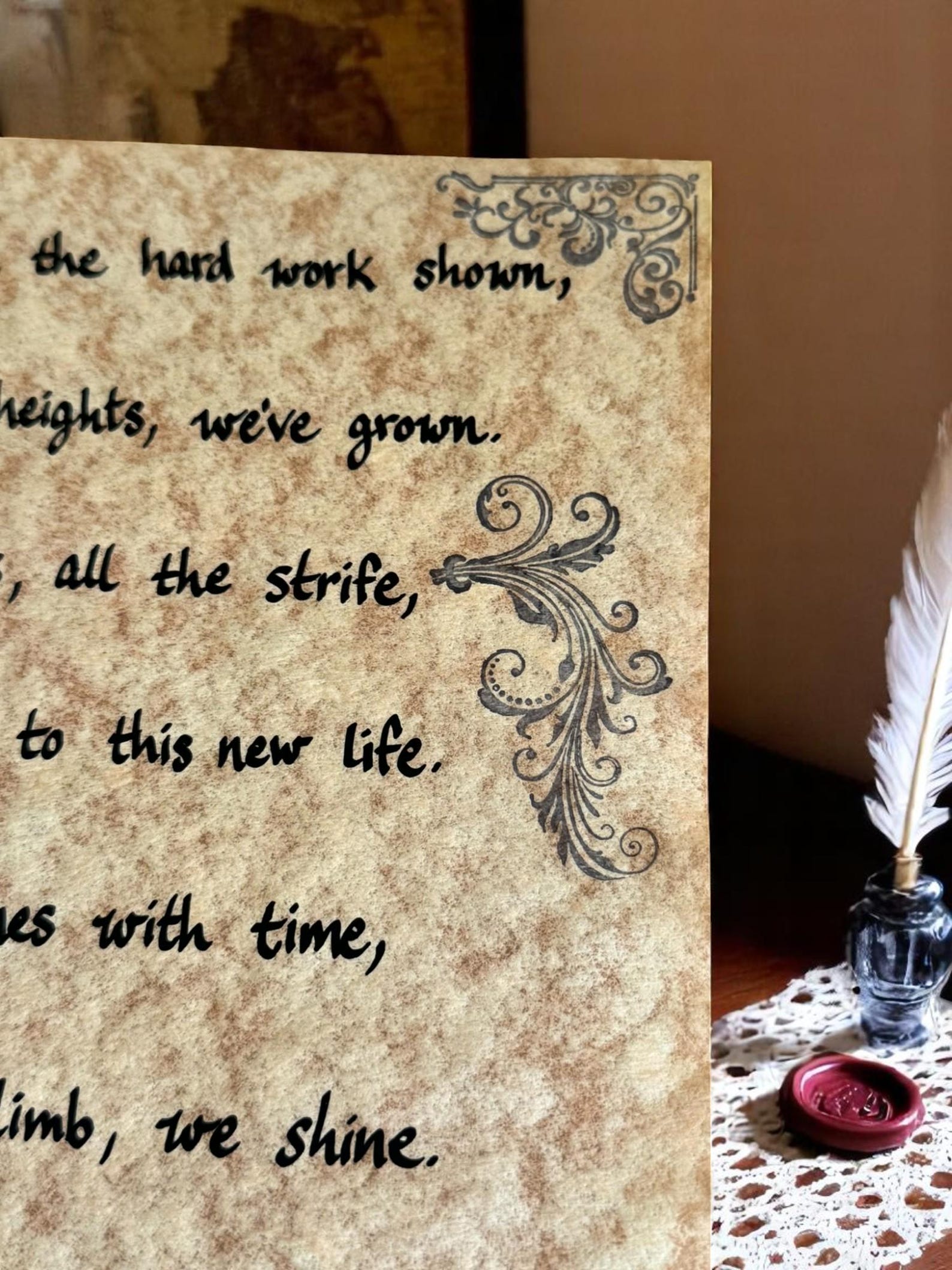 Personalized Graduation Acrostic Calligraphy Scroll | Custom Gift for ...