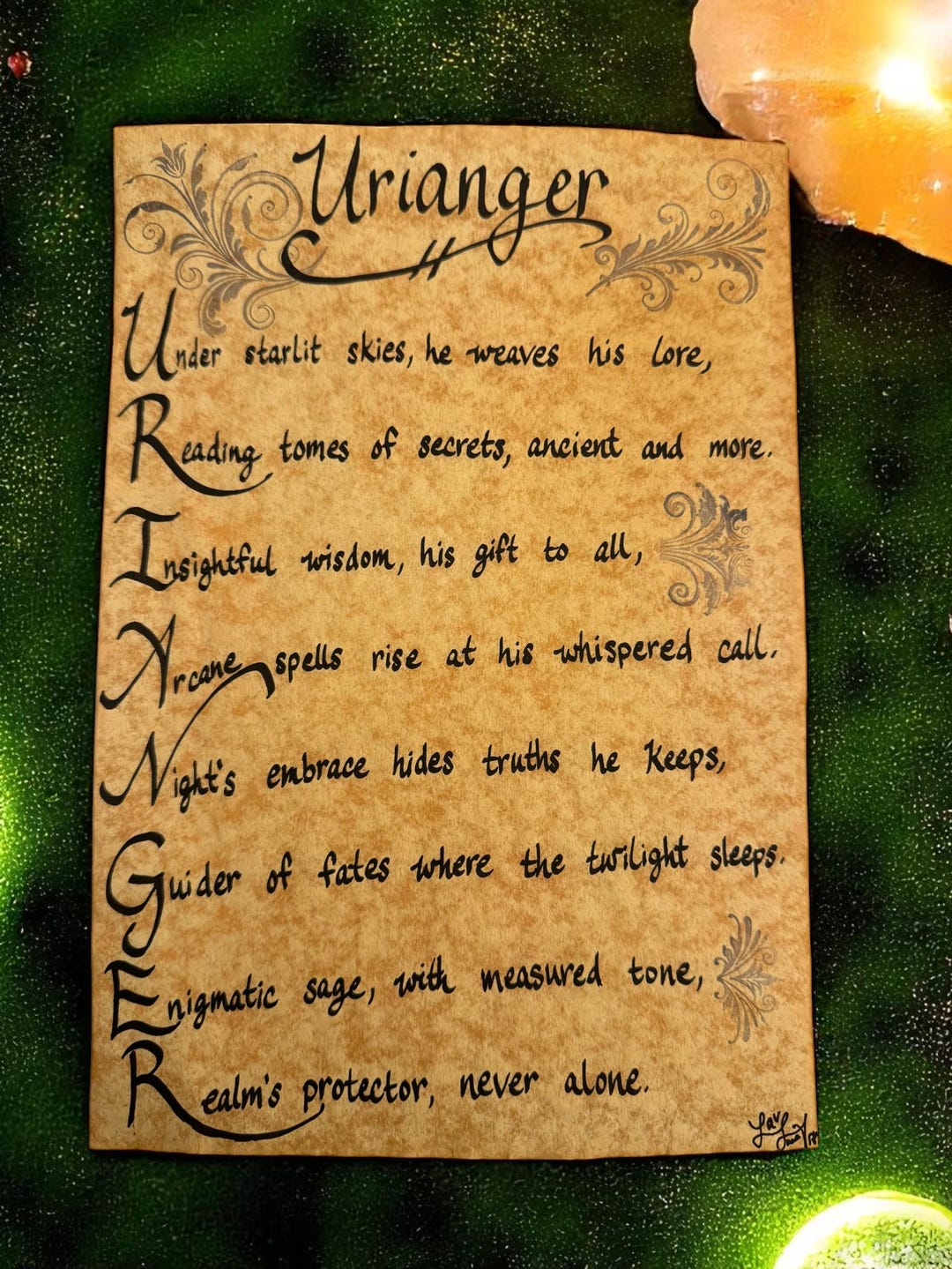 Unique Personalized Final Fantasy XIV Gift - Handwritten Name Acrostic ...