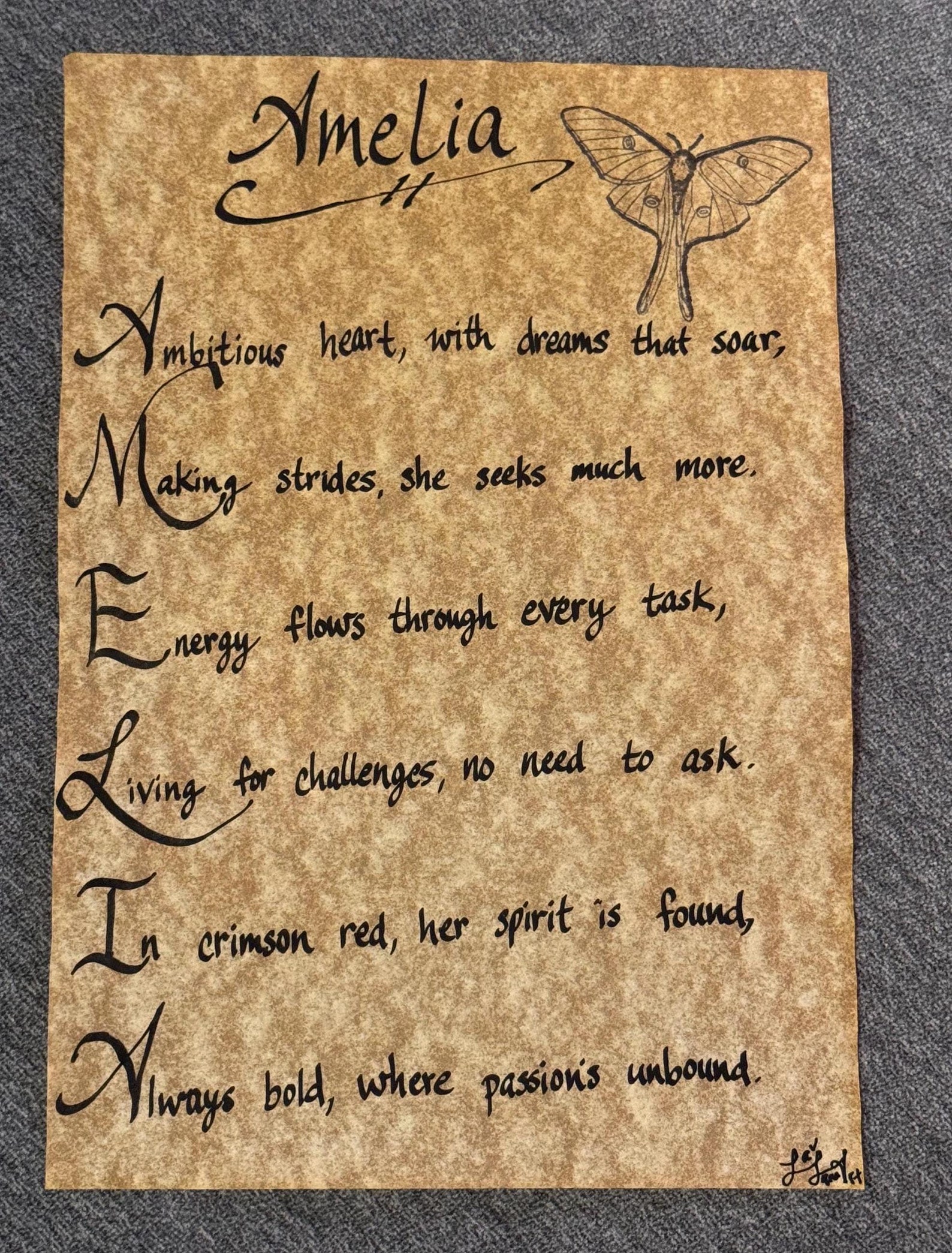 Personalized Name Acrostic Poem Scroll - Etsy