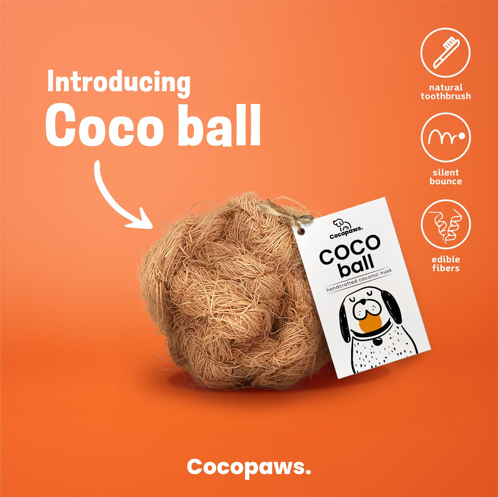 Eco-friendly Coconut Husk Coco Ball - Natural, Biodegradable Pet Toy ...