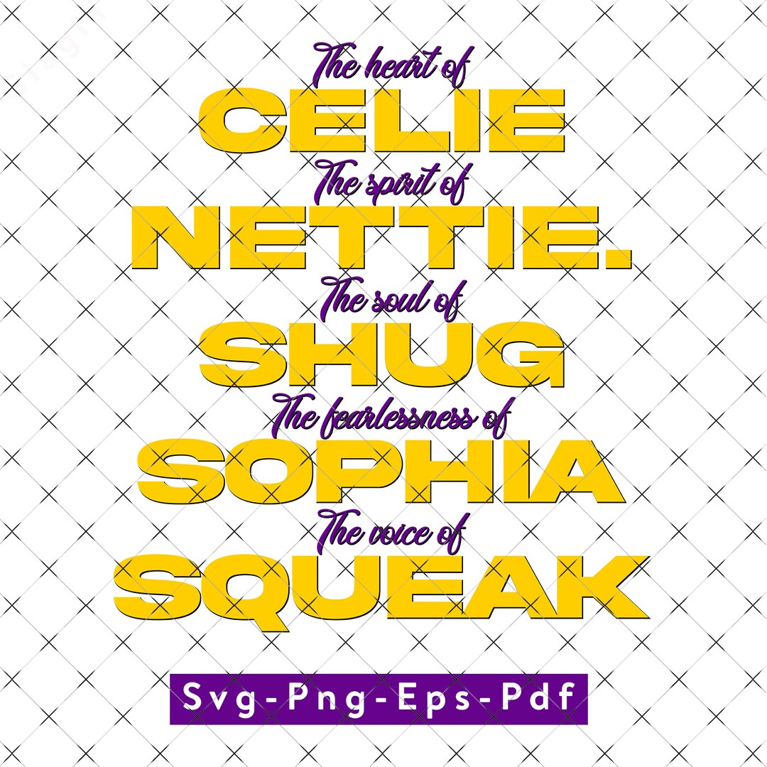 The Color Purple Musical 2023 Svg, Color Purple Celie Nettie Shug ...