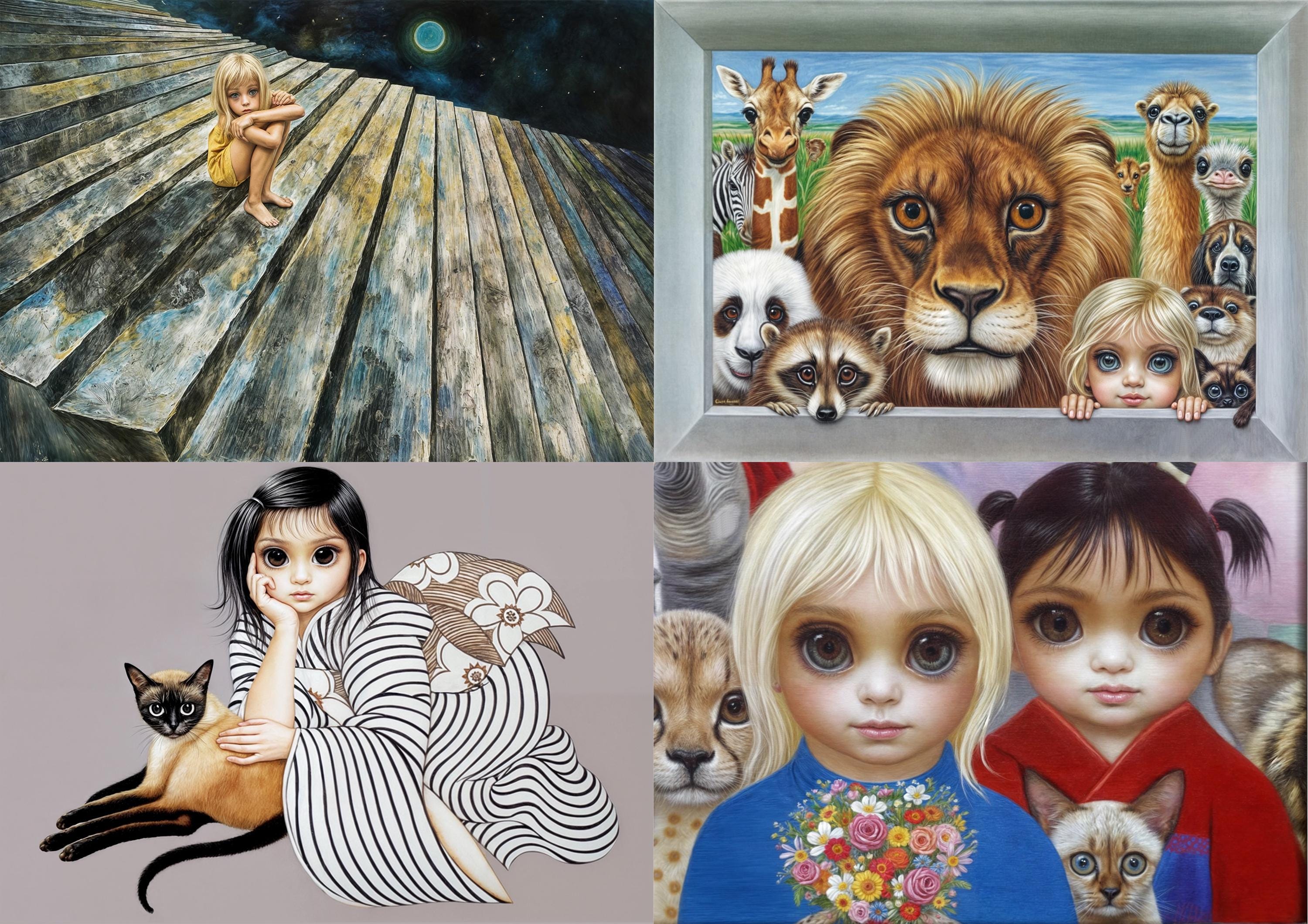 50 Unique Digital Posters in the Style of Margaret Keane! - Etsy
