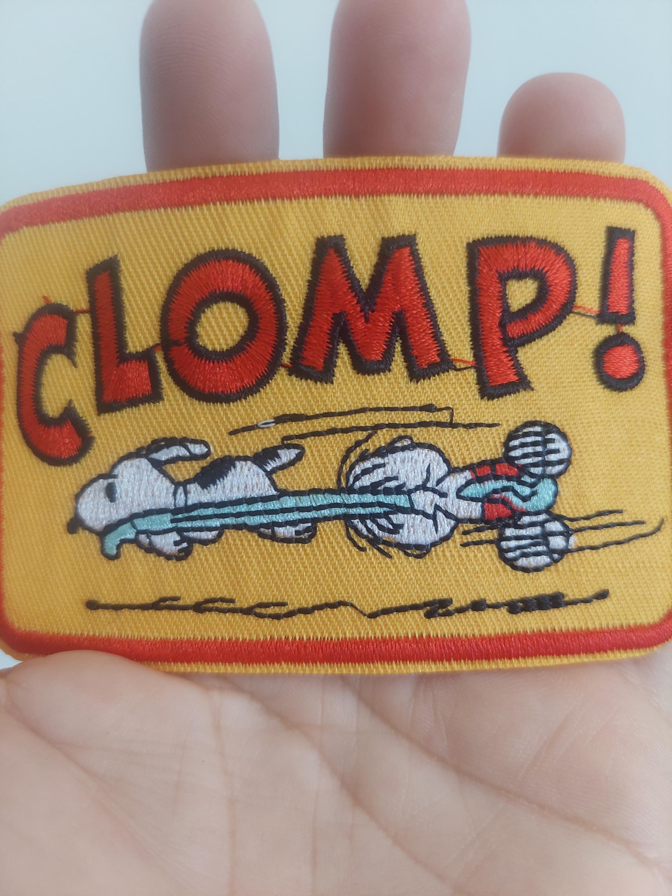 1 X Vintage Snoopy 'clomp' Iron on Fabric Patches Clothes Applique Cute ...