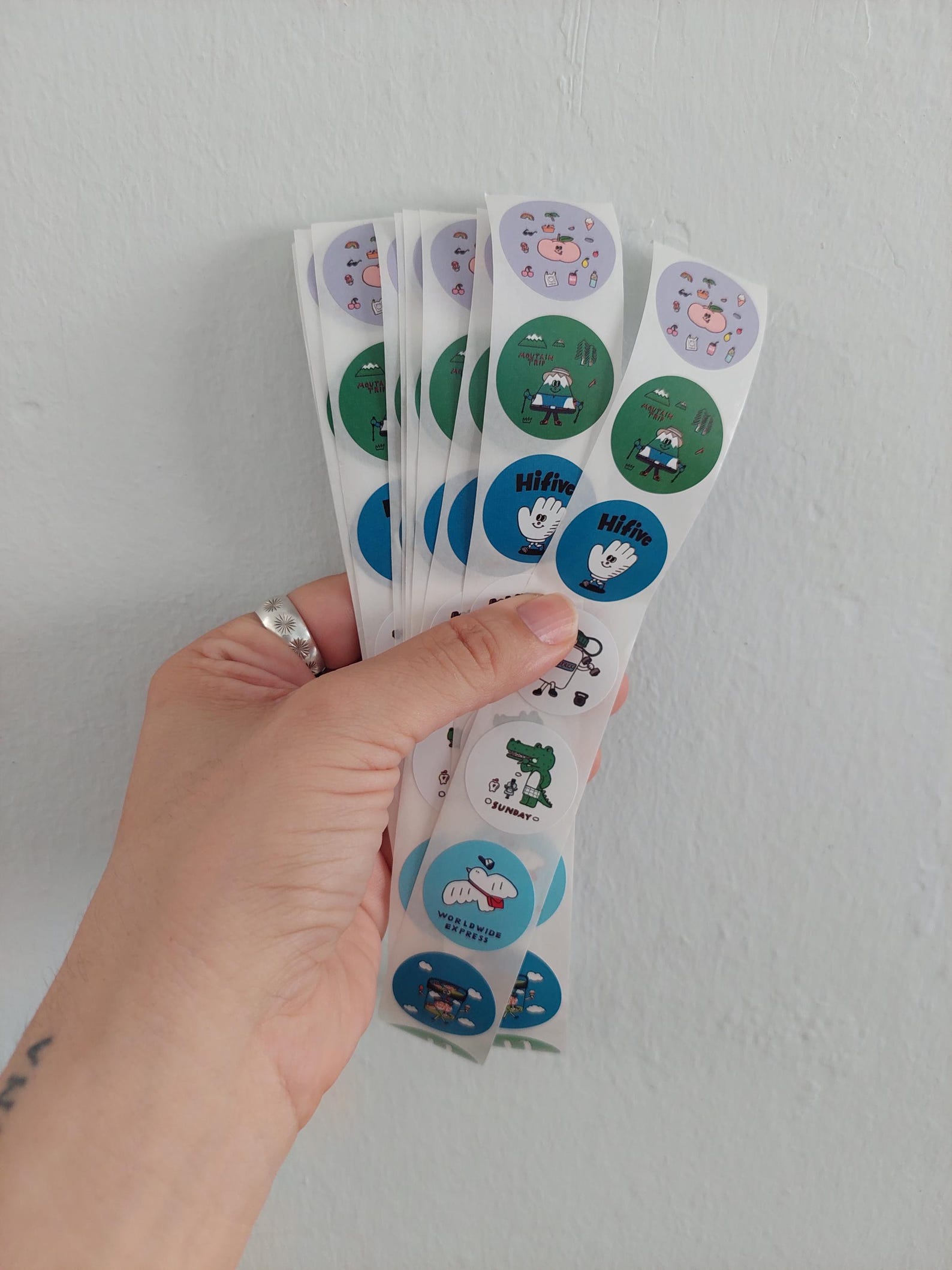 80 X Cute Animal Round Stickers Decals Kids Cartoon Animation Figures 2 ...