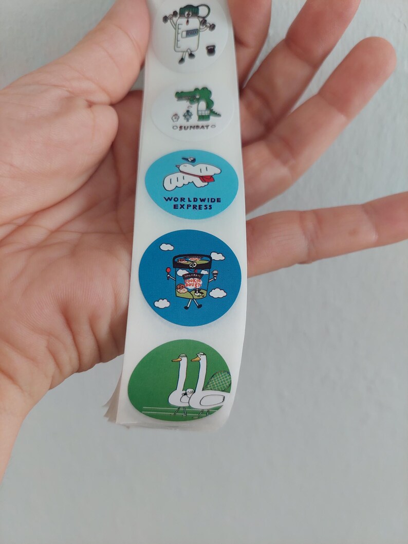 80 X Cute Animal Round Stickers Decals Kids Cartoon Animation Figures 2 ...