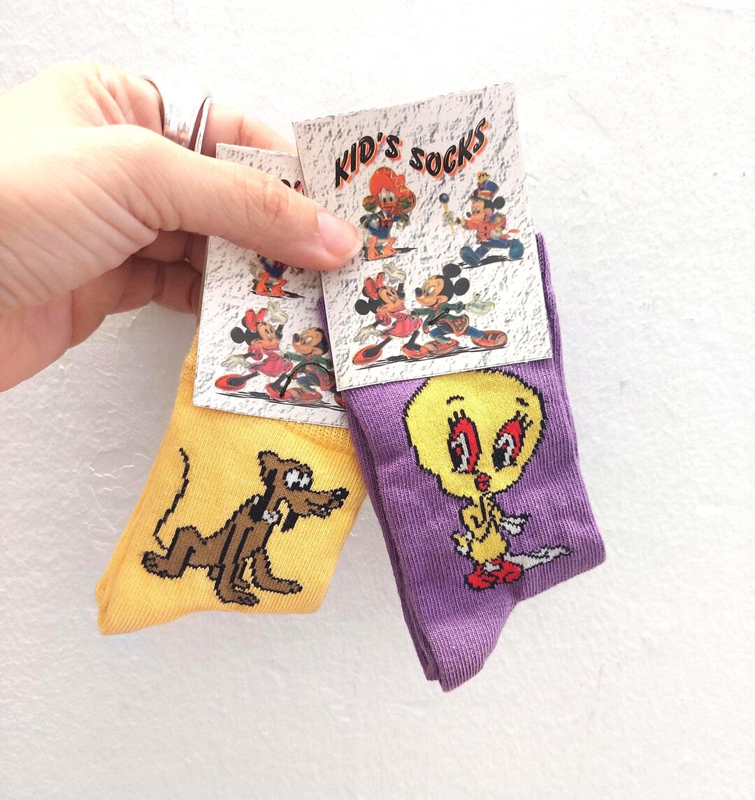 Vintage Tweety and Pluto Baby Socks | NOS 1990s - Etsy