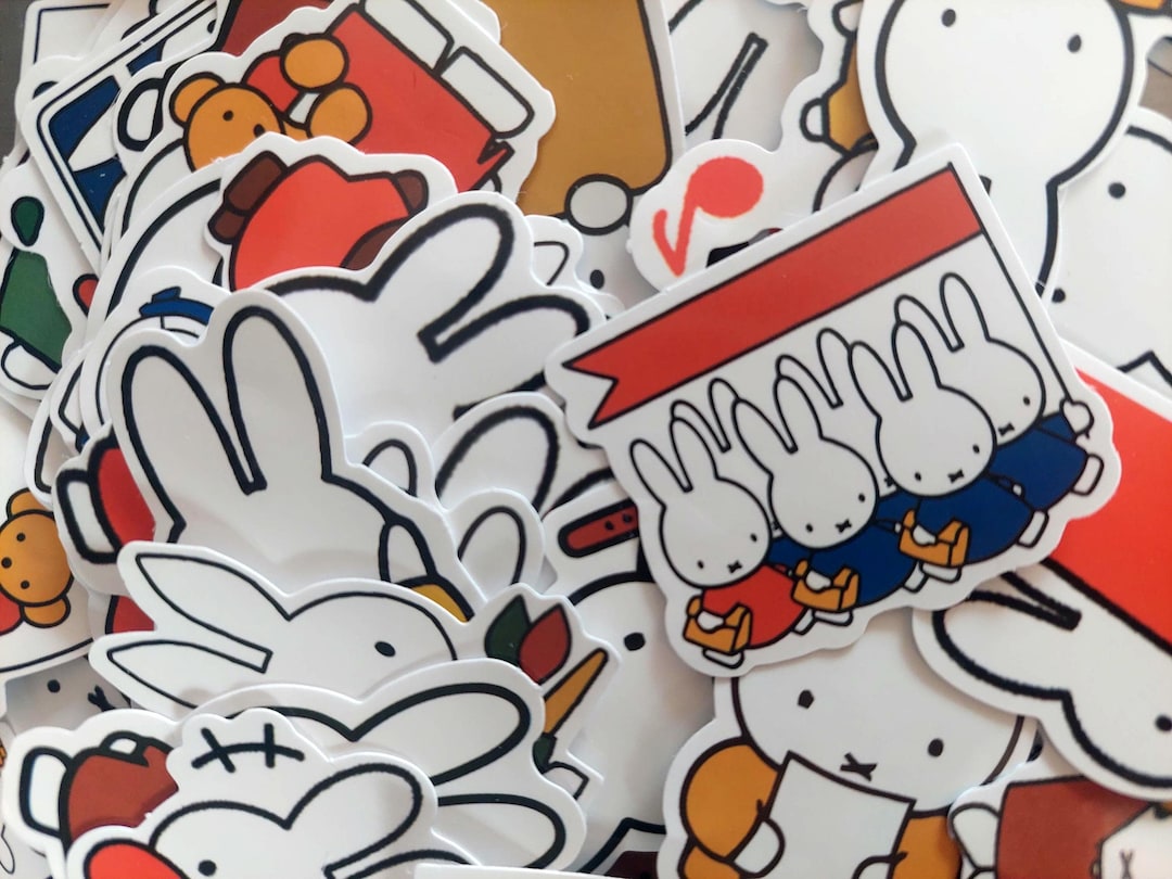 10-45 X Miffy Stickers / Decals | Size: 3 Cm - 5 Cm | Cute | Kawaii | Rabbit | Bear | Nijntje - Etsy