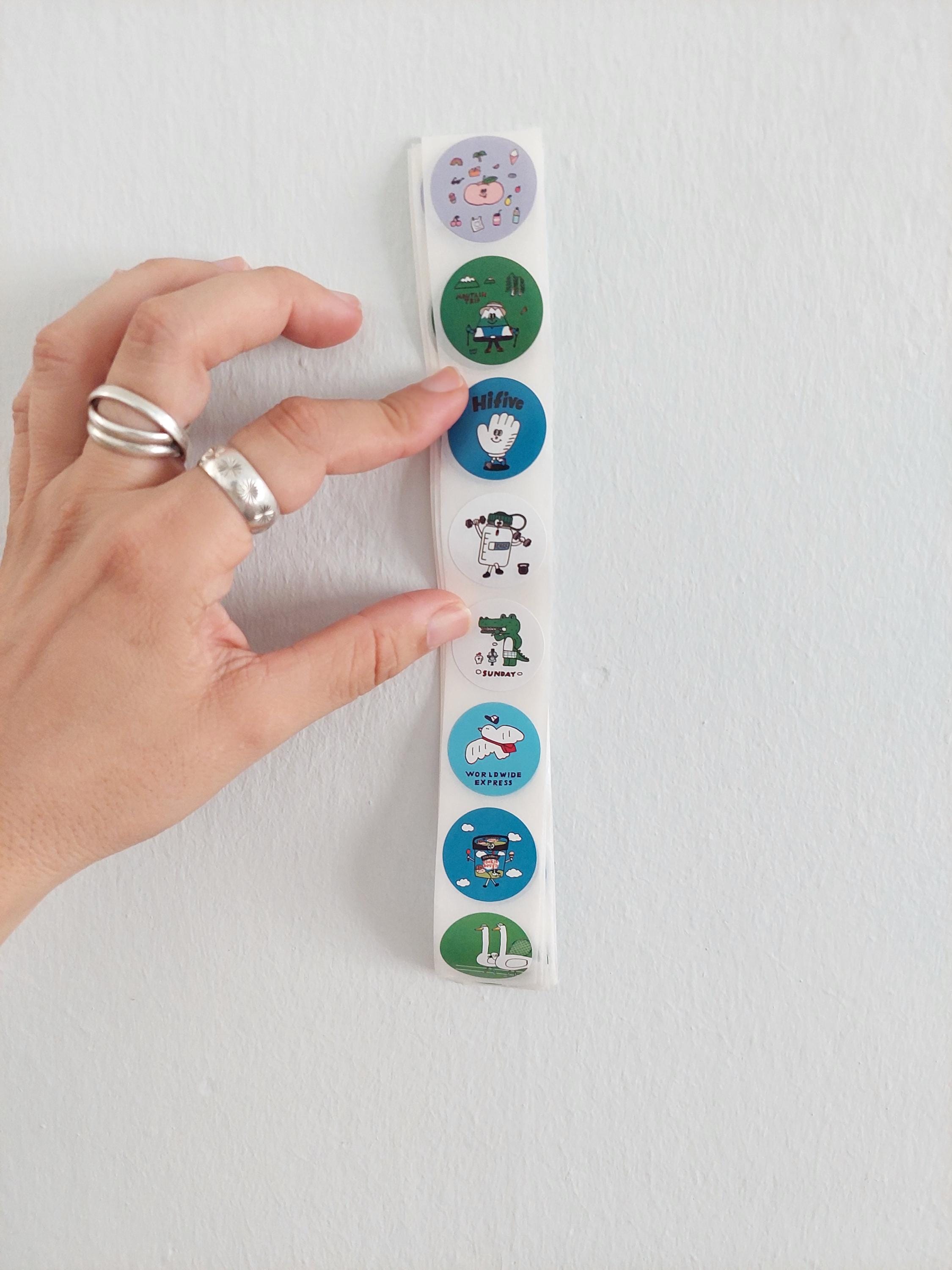 80 X Cute Animal Round Stickers Decals Kids Cartoon Animation Figures 2 ...