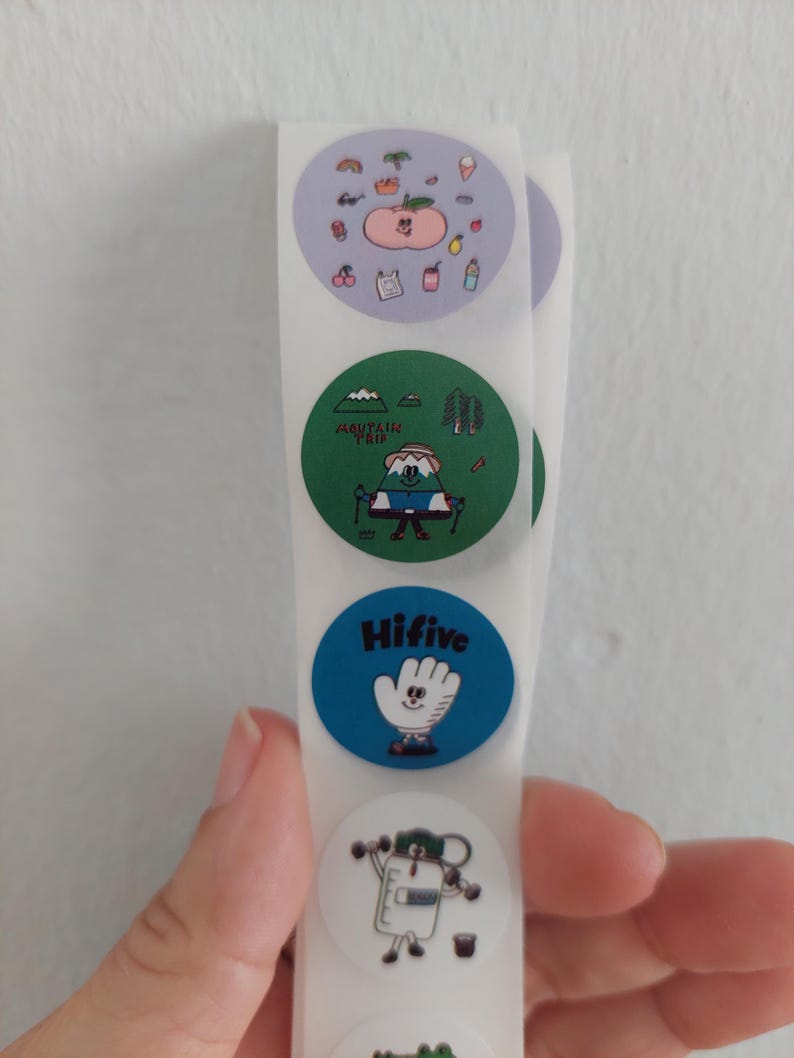 80 X Cute Animal Round Stickers Decals Kids Cartoon Animation Figures 2 ...