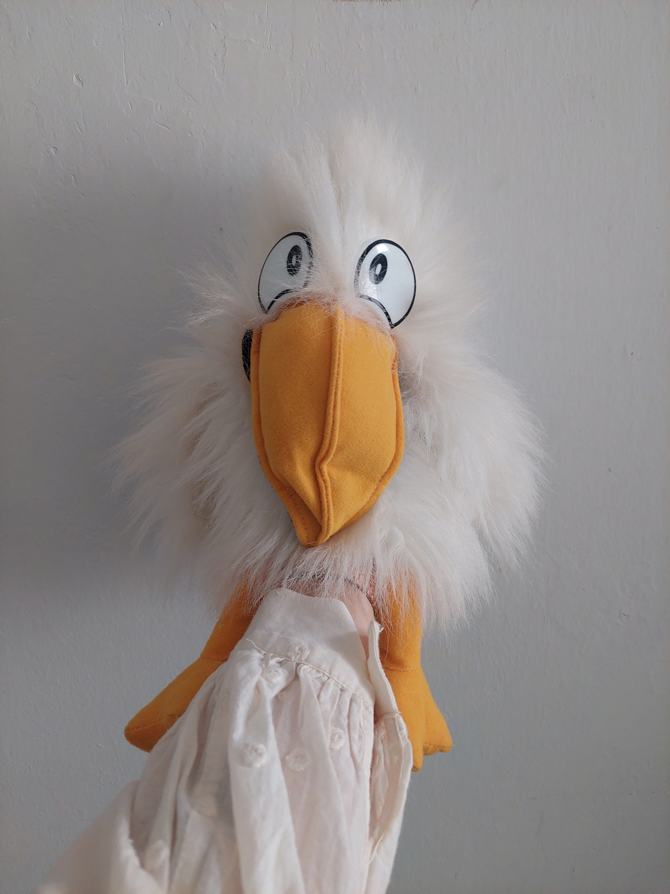 Vintage Kolden Toys Large Hand Puppet White Squeaking Bird Toy - Etsy