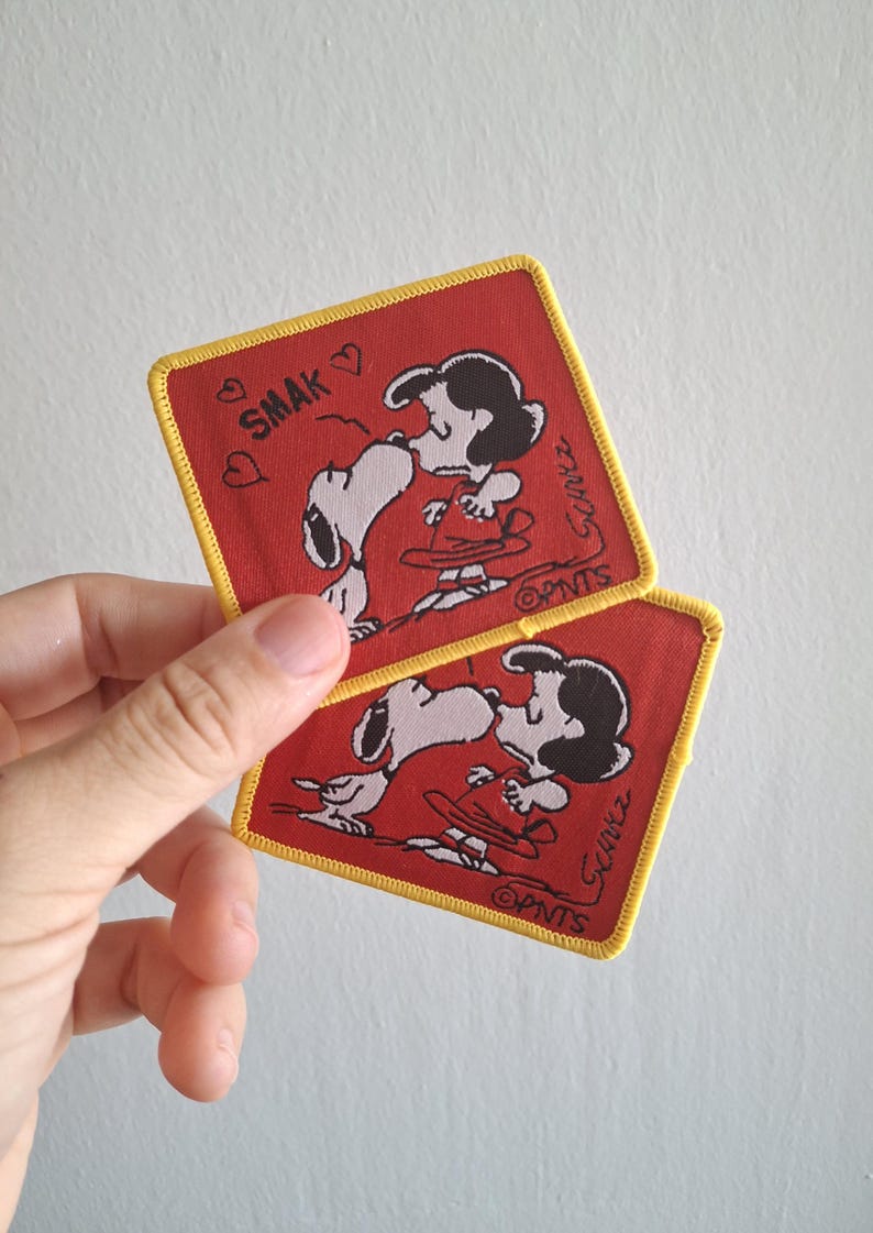 Vintage Snoopy and Lucy Fabric Patch | 'SMAK' Clothes Applique - Etsy