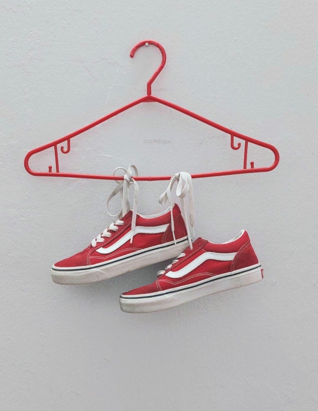 Kids VANS Old Skool in 'racing Red Shoes | Size: 33 | Skate Shoes - Etsy