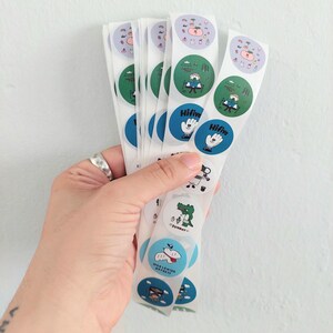 80 X Cute Animal Round Stickers Decals Kids Cartoon Animation Figures 2 ...