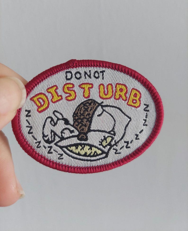 1 X Vintage Snoopy 'do Not Disturb' Iron on Fabric Patches | Clothes Applique | Cute | Kawaii ...