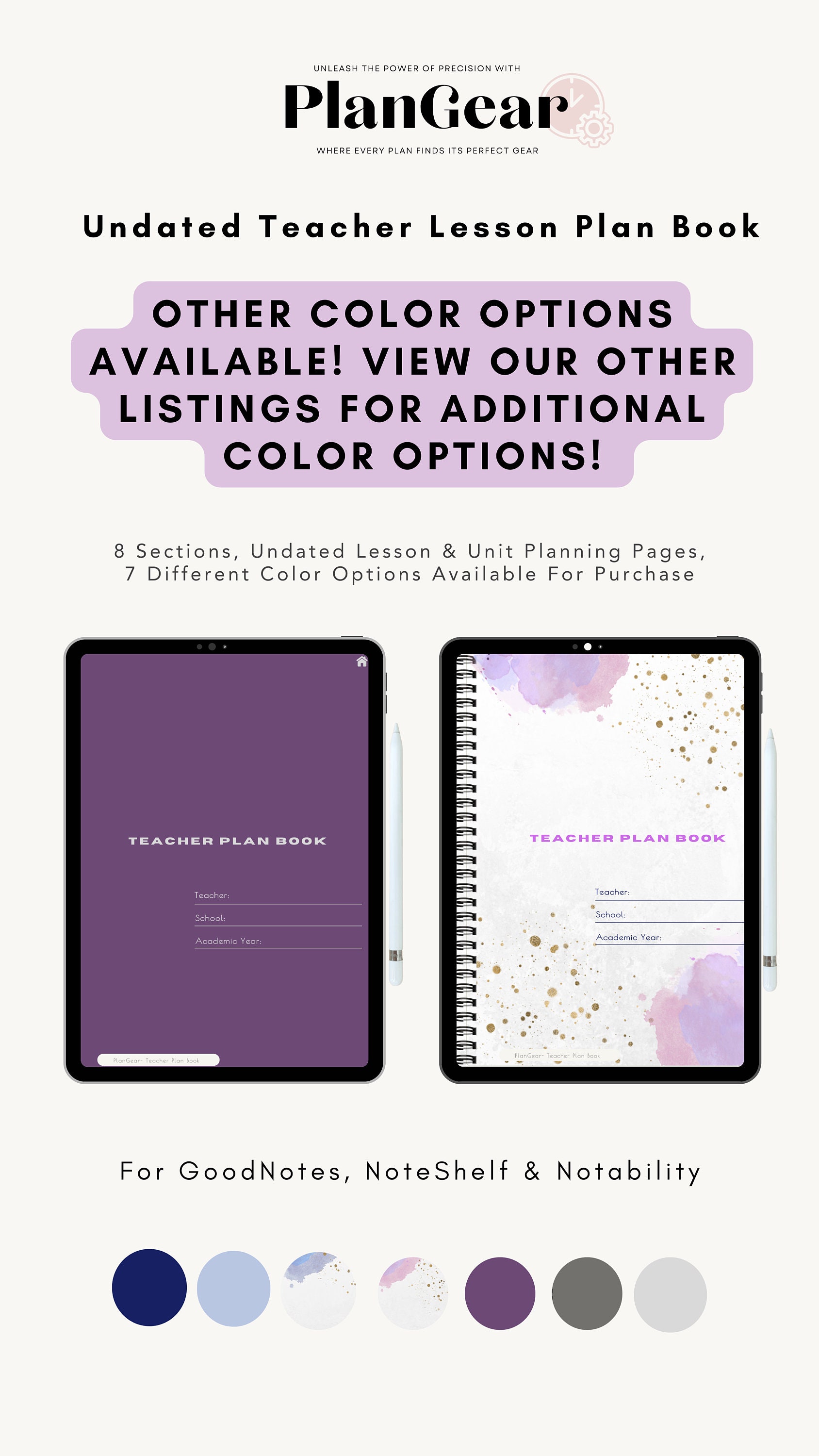 Digital Teacher Lesson Plan Book Undated Weekly & Daily Lesson Plans ...