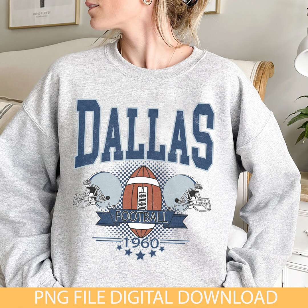 Dallas Football PNG, Vintage Style Dallas Football PNG, Cowboy Football ...