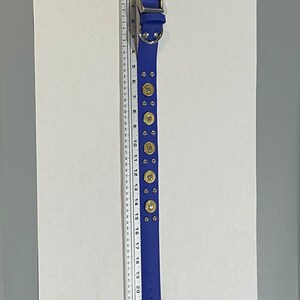 20.5 Shotgun Shell Bling Biothane Dog Collar in Blue, 1.5 Wide Premade ...