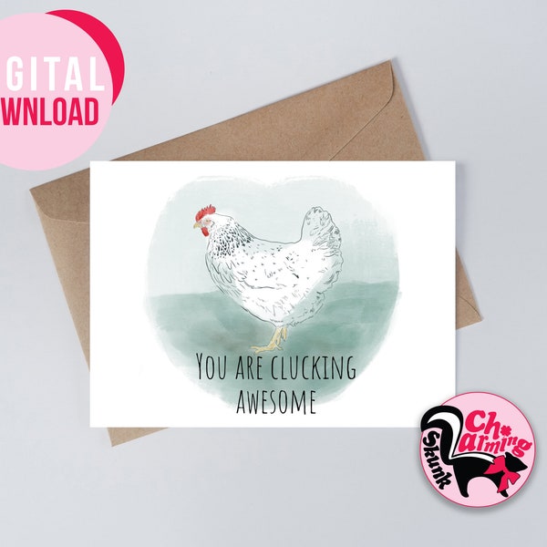 Chicken Card - Etsy