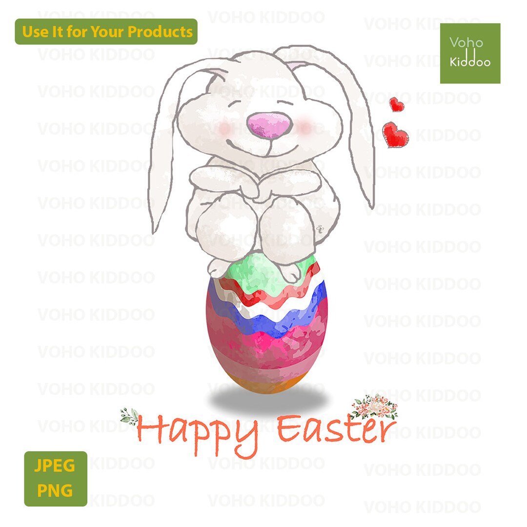 5 Funny Easter Clipart, Customized Watercolor Clipart, High Quality ...