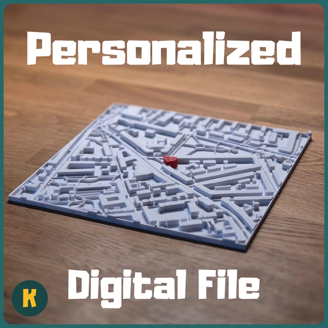 Personalized Picture Image | Digital File STL 3D Print | 3D City | Gift ...