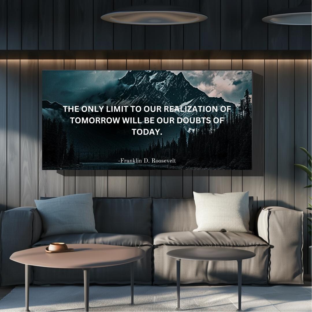 Motivational Wall Art Landscape Canvas Print Modern Office Decor ...