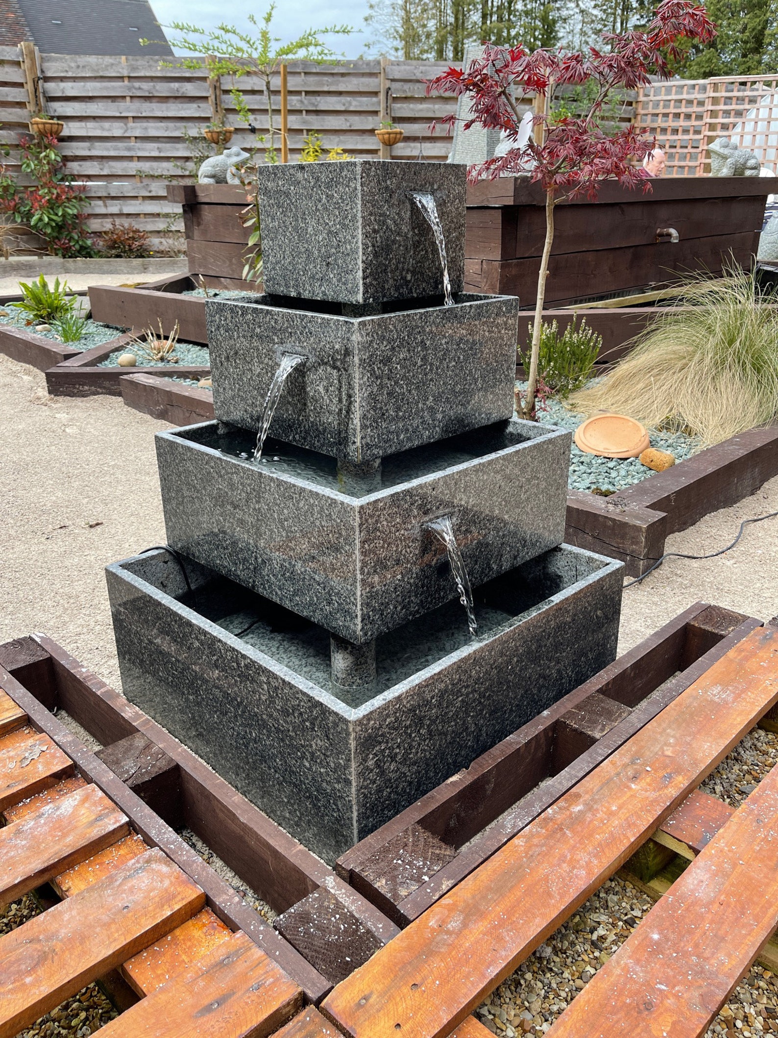 Cascading Squares Granite Reservoirs Water Feature - Etsy