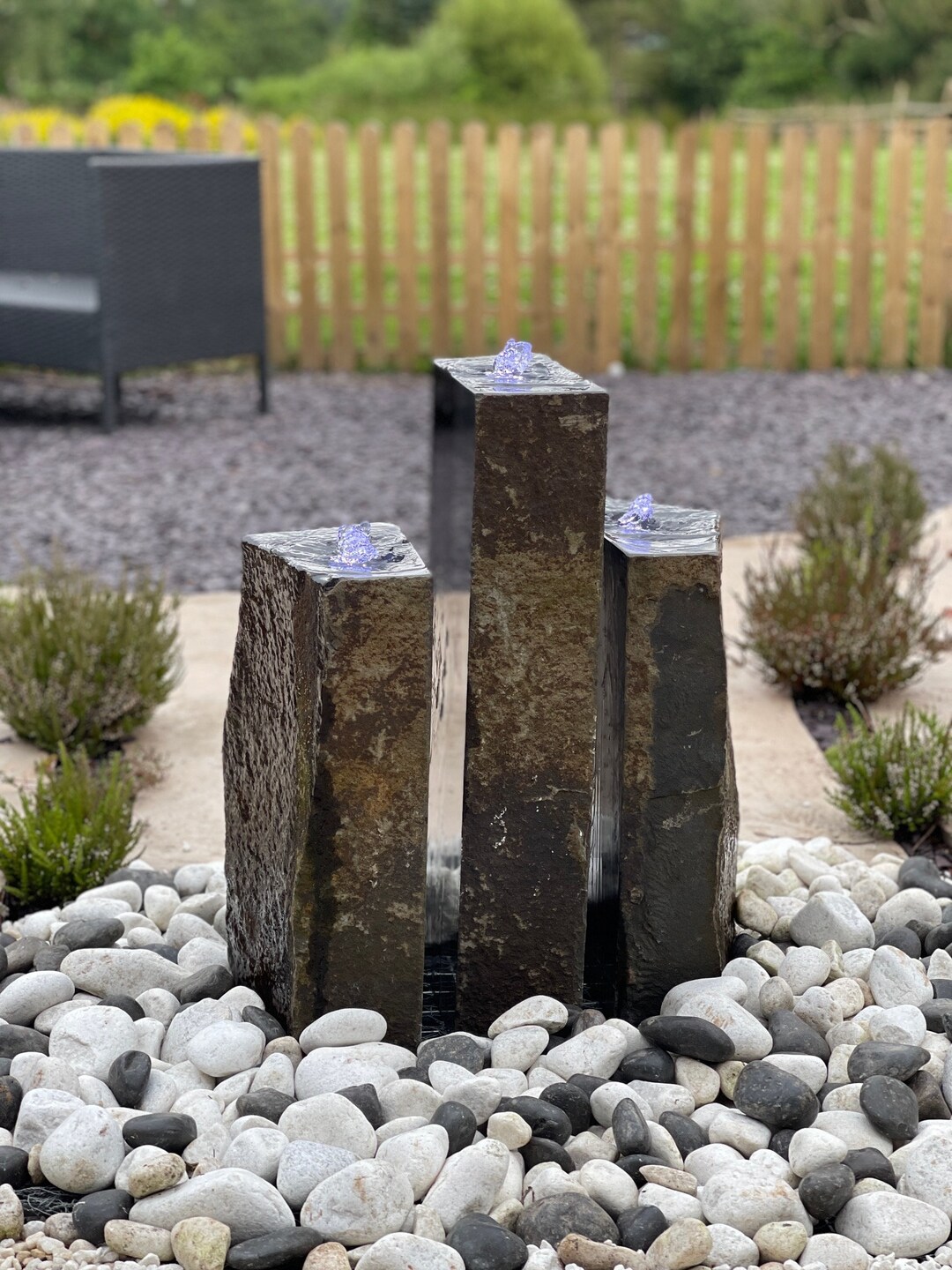 Basalt Columns Water Feature Split From One Column and Polished 4 Sides ...