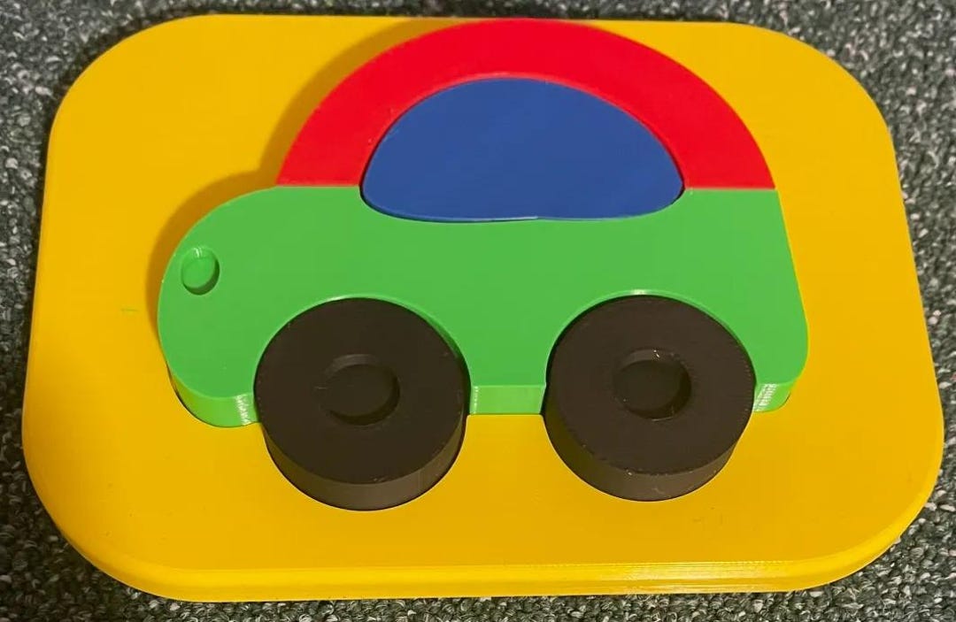 Car Shape Puzzle for Kids - Motor Skills Development and Shape ...