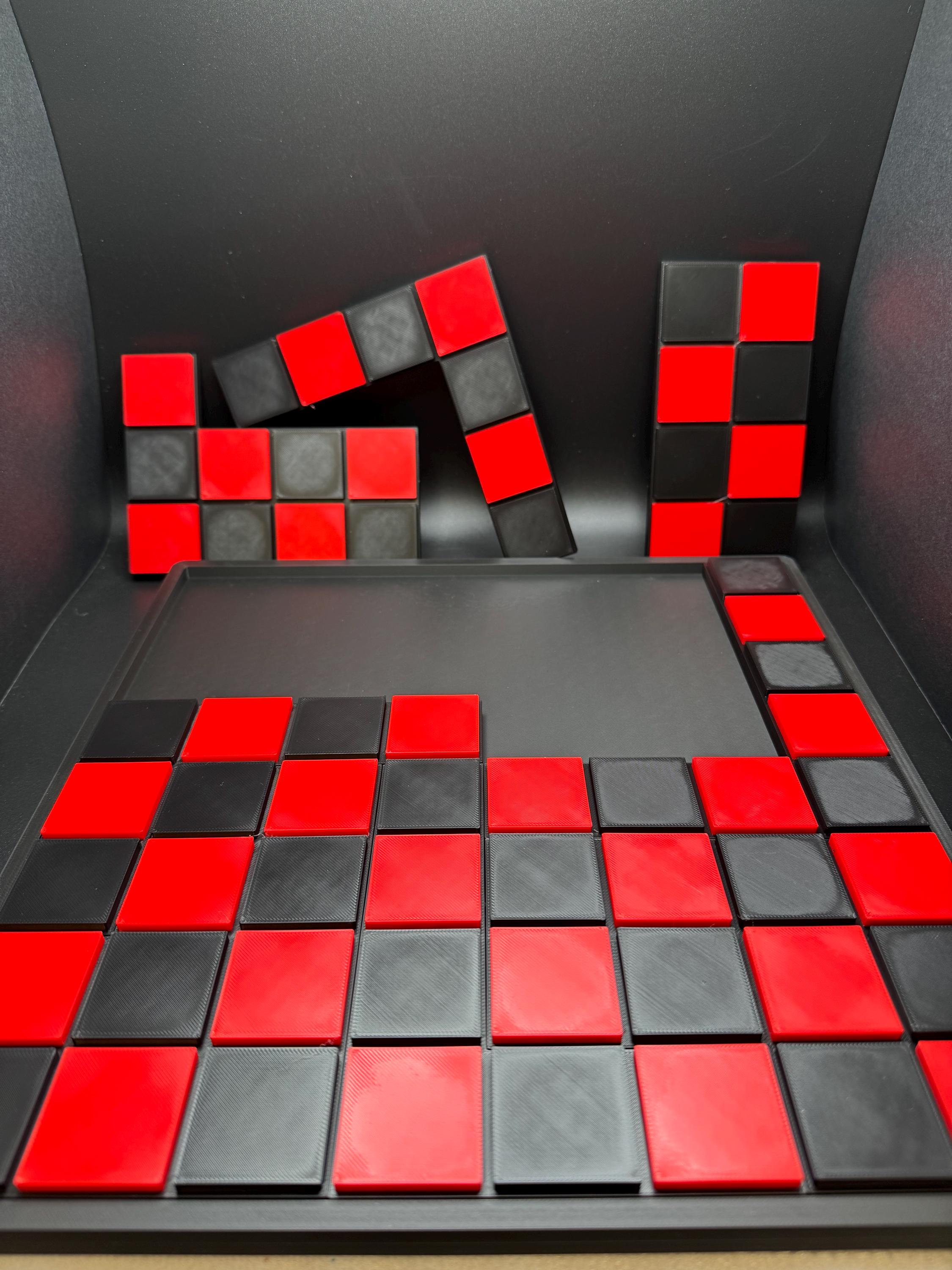 Checkerboard Dissection Puzzle - Battle Royale by Sam Loyd, Modern ...